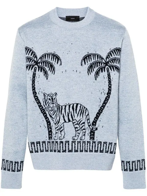 Alanui Wood Block Patterned Jacquard Jumper