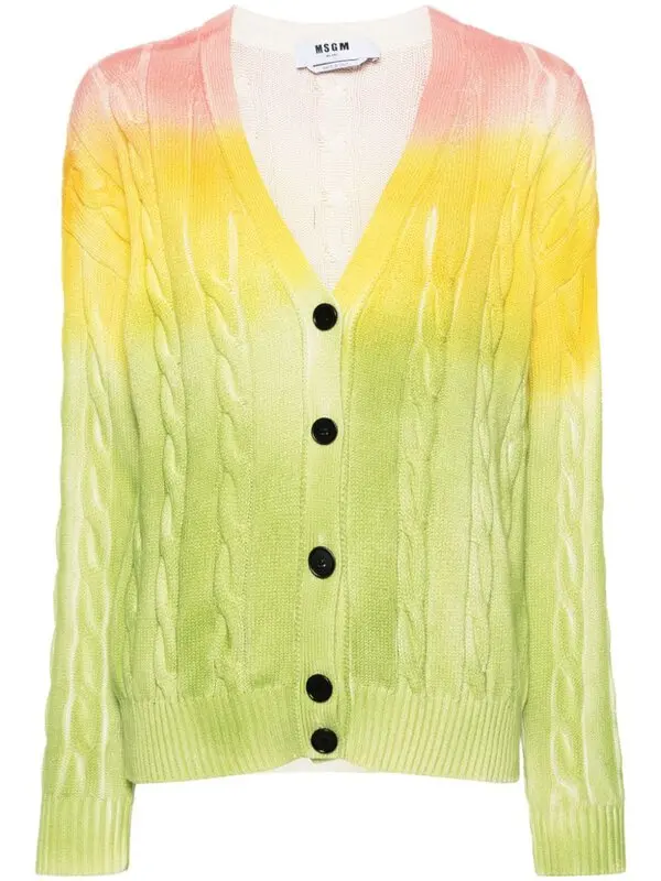 MSGM Cable-knit Cardigan