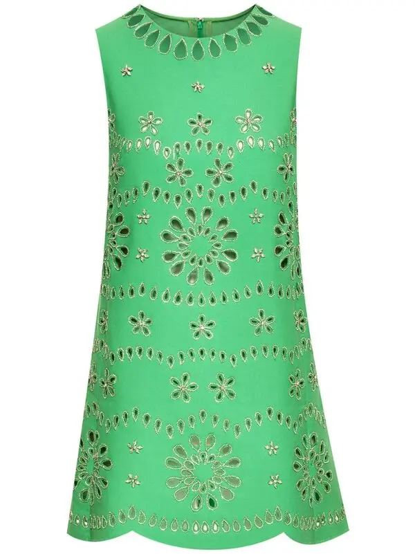 Oscar De La Renta Crystal-embellished Mini Shift Dress