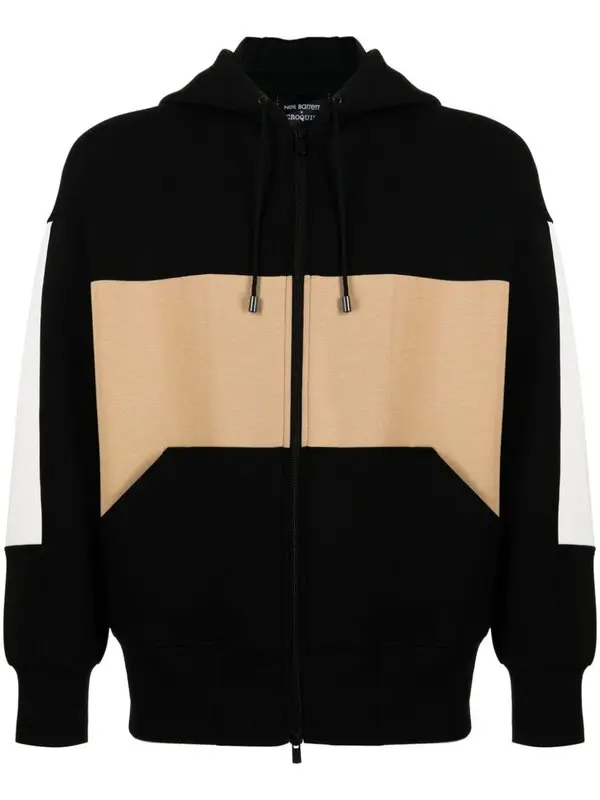 CROQUIS X Neil Barrett Colour-block Zip-up Hoodie