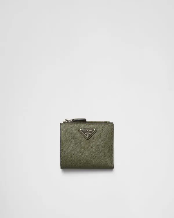Prada Small Saffiano Leather Wallet - Loden Green
