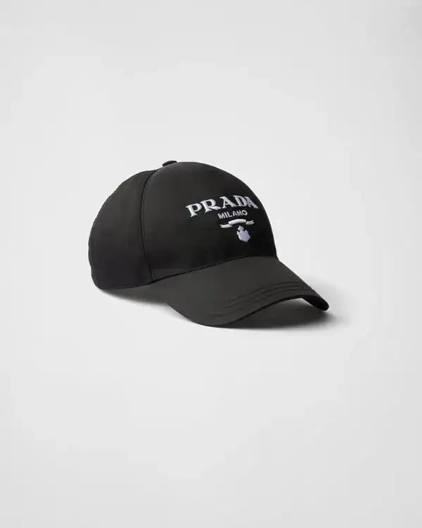 Prada Re-Nylon Baseball Cap Black/White Editorialist