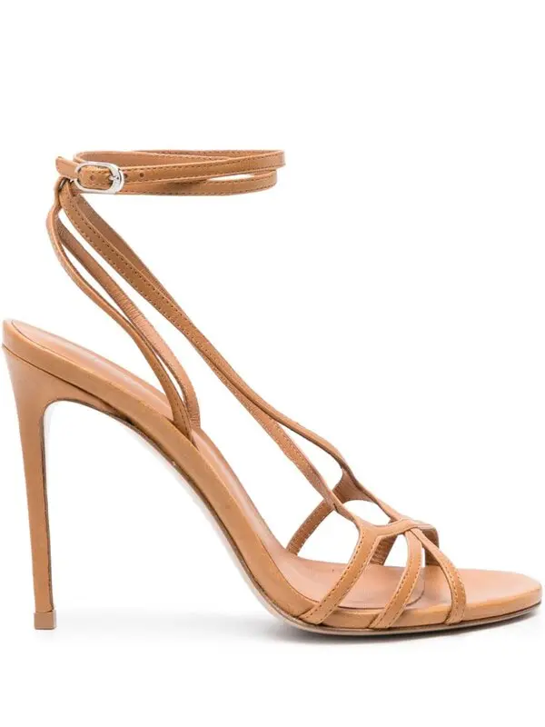 LE SILLA Belen 105mm Leather Sandals - Neutrals