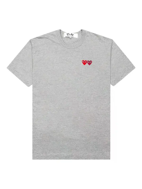 Play Comme Des Garcon Heart-patch T-shirt - Grey