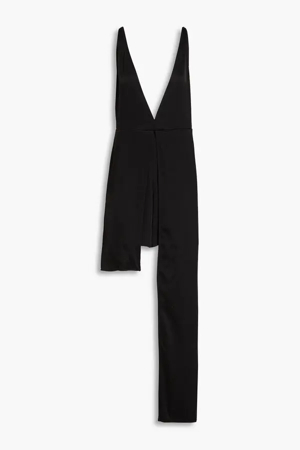 JW Anderson Asymmetric Draped Satin Playsuit