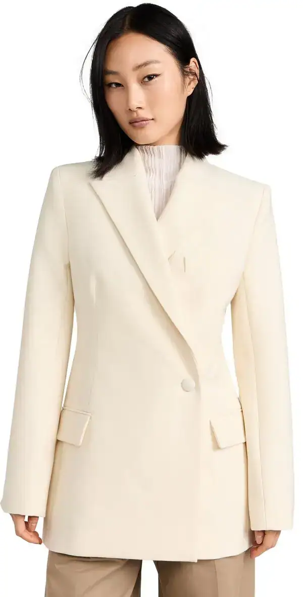 ROHE Tailored Wool Blazer - Ivory | Editorialist