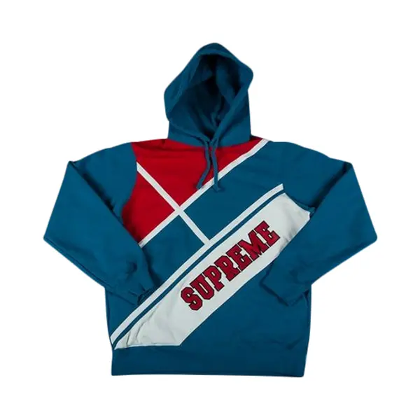 Supreme Diagonal Hooded Sweatshirt - Blue