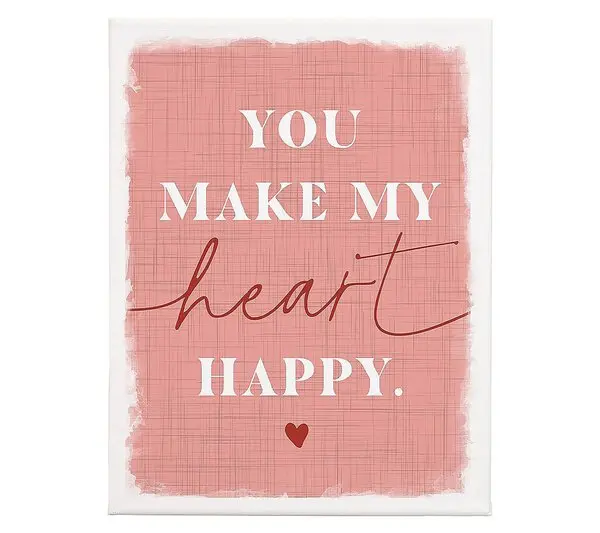 SINCERE SURROUNDINGS 17' My Heart Happy Wrapped Canvas