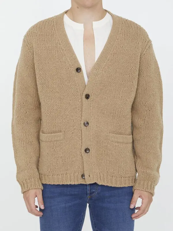 Buy Gucci Logo Cardigan - Beige At 33% Off | Editorialist