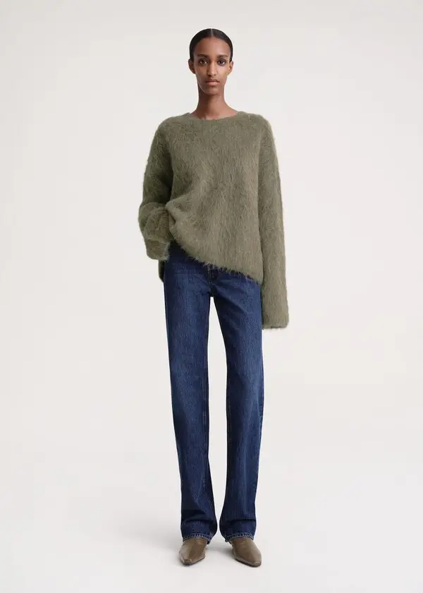 TOTÊME Boxy Alpaca Knit Sweater - Marsh