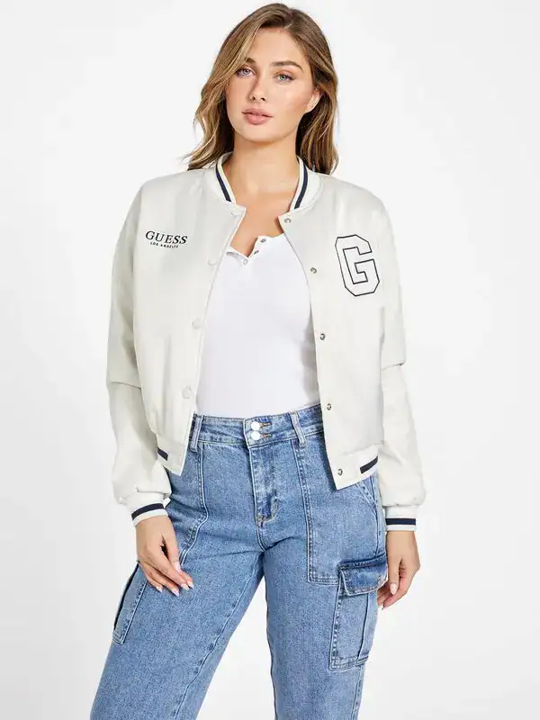 GUESS FACTORY Savanna Varsity Jacket - Multi | Editorialist