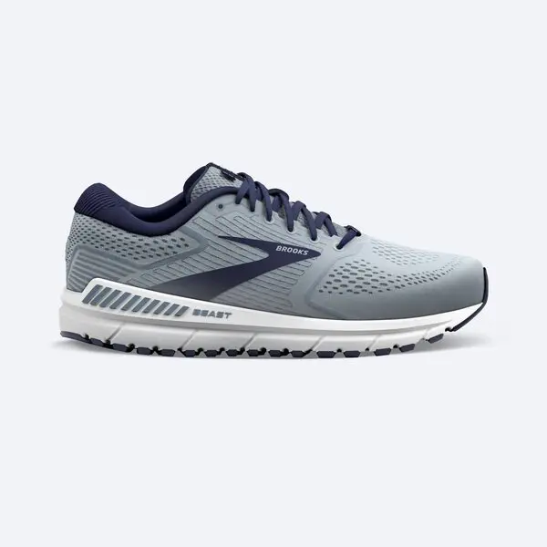 Buy Brooks Beast '20 Running Shoes 2e/wide Width In Bluepeacoat - Grey ...