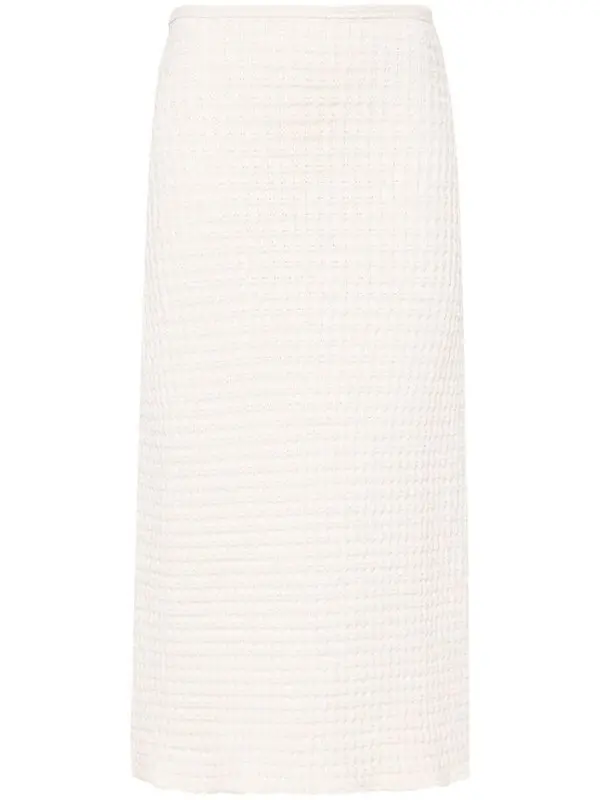 JIL SANDER Waffle-knit Midi Skirt