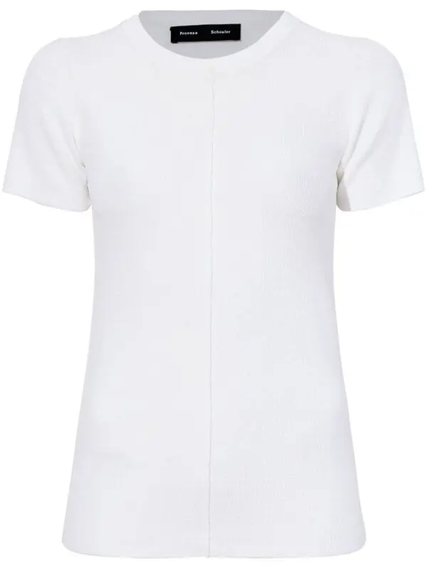 Proenza Schouler Ribbed Crewneck T-shirt - White