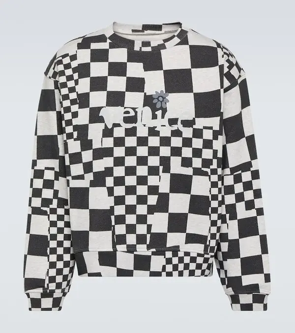 ERL Checked Cotton Jersey Sweatshirt - Multicoloured