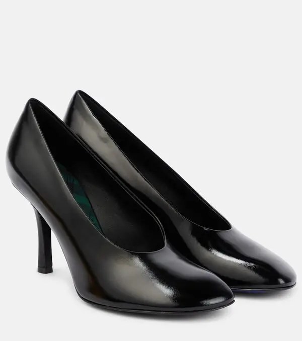 Burberry 85 Leather Pumps - Black