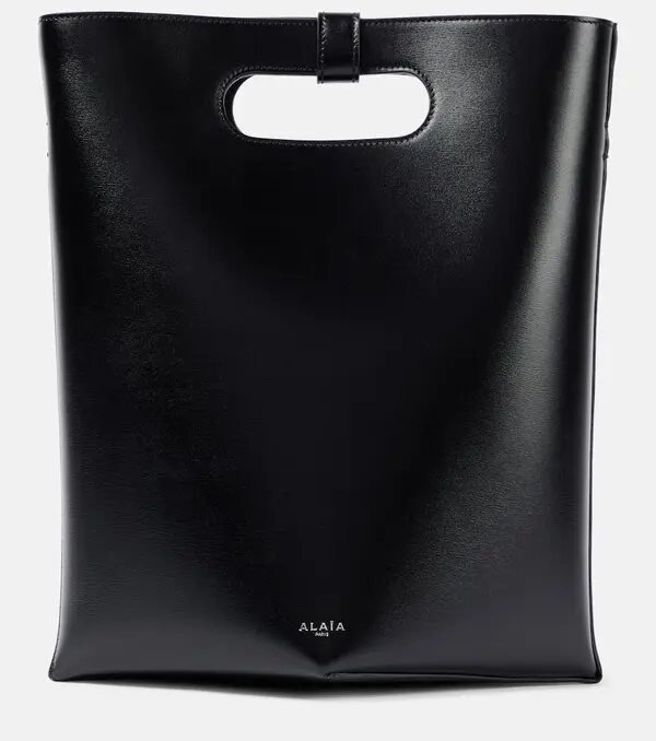 Alaïa Folded Leather Tote Bag - Black