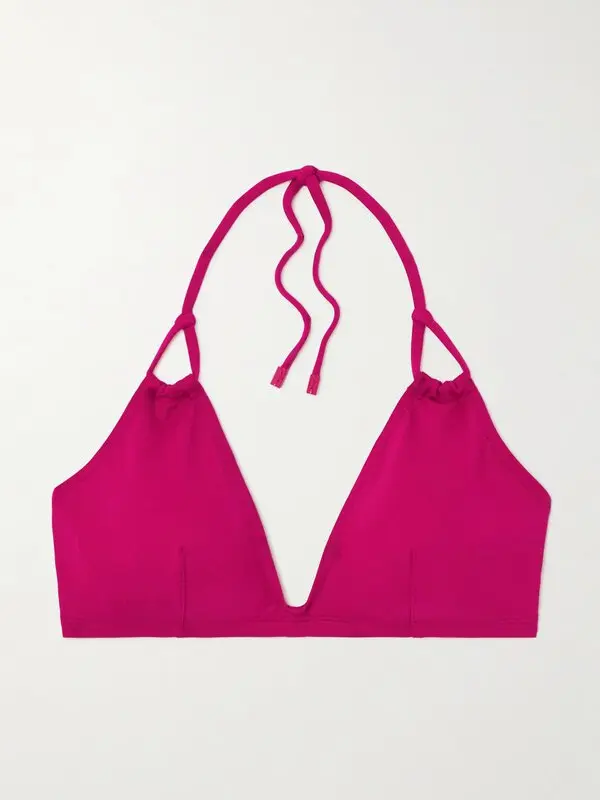 ERES Java Remix Knotted Halterneck Bikini Top - Pink
