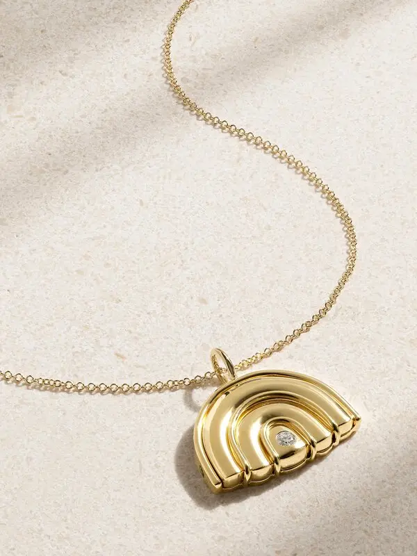 Brent Neale Small Marianne 18-karat Diamond Pendant Necklace - Gold
