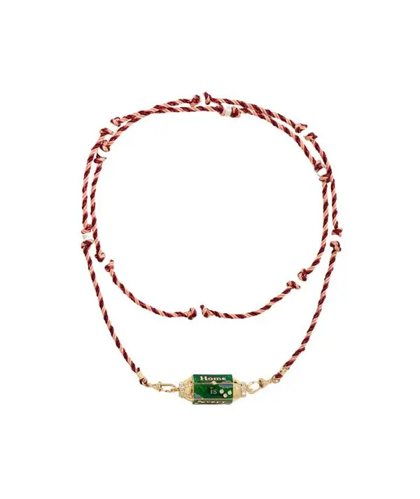 Marie Lichtenberg Home 18-Karat Enamel, Pearl And Diamond Necklace