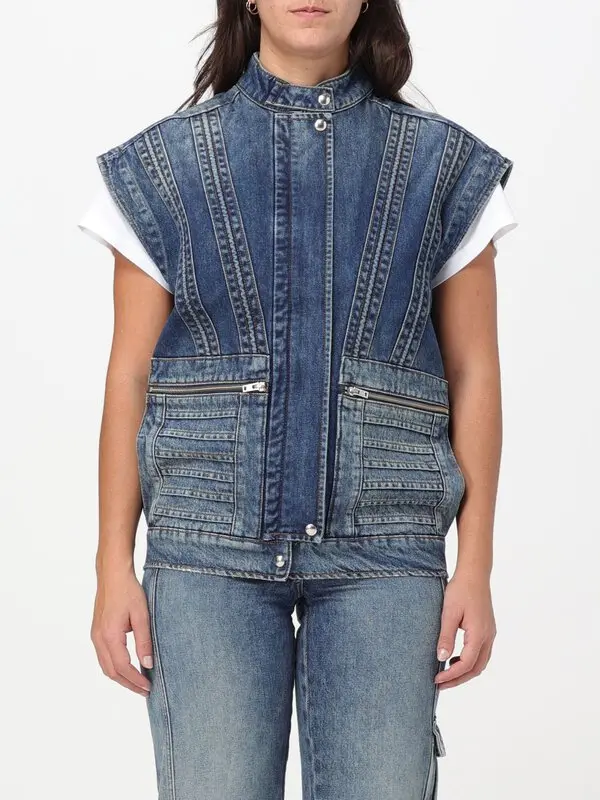 IRO PARIS Waistcoat - Denim | Editorialist