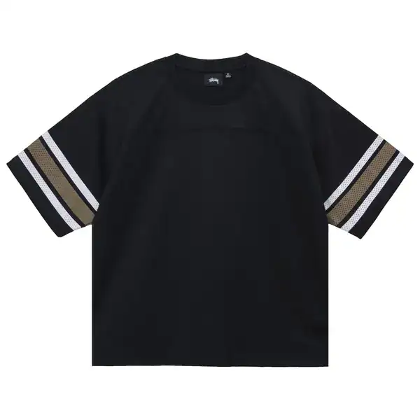 StüSsy Surfman Mesh Football Jersey - Black | Editorialist