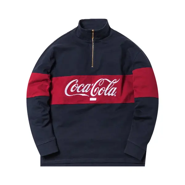 Kith X Coca-cola Quarter Zip Rugby - Blue