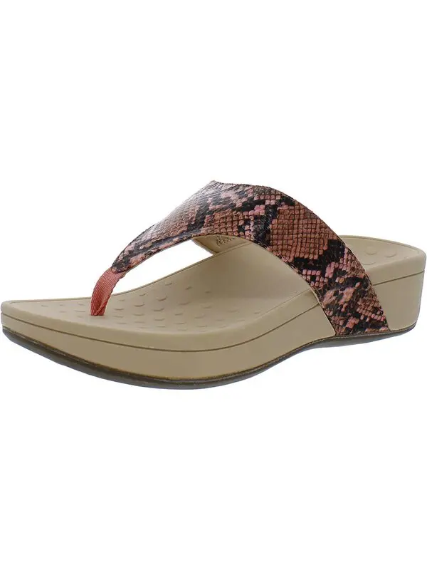 Buy Vionic Naples Suede Thong Wedge Sandals - Pink At 5% Off | Editorialist