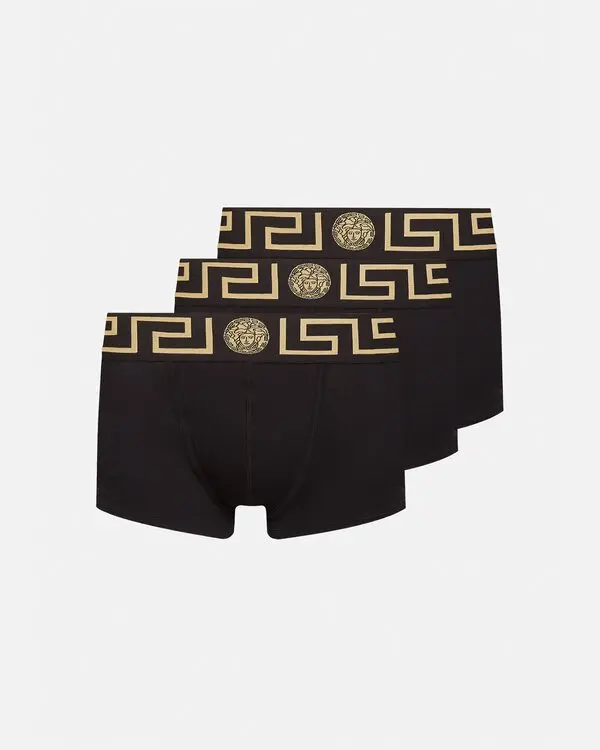 Versace Greca Border Trunks 3-pack - Black | Editorialist