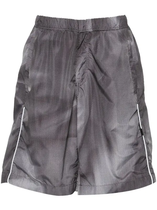 44 LABEL GROUP Crinkle Graphic-print Shorts