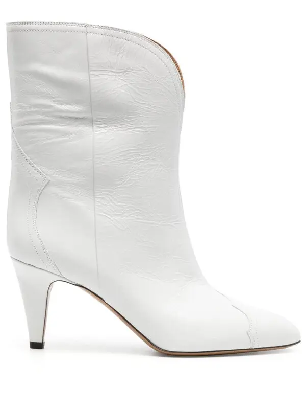 Isabel Marant Dytho 30mm Leather Boots - White