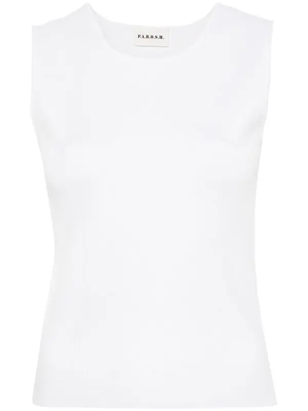 P.a.r.o.s.h Knitted Tank Top - White