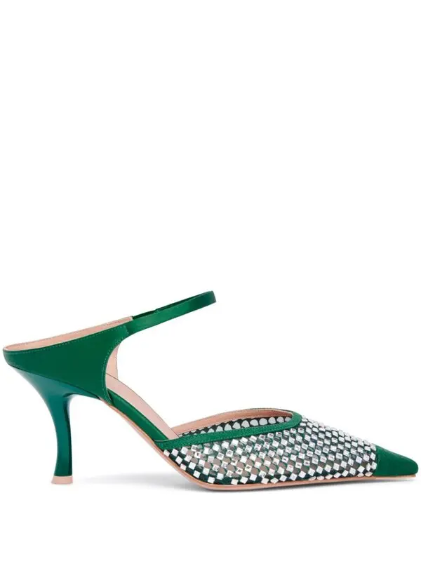 MALONE SOULIERS Vega 70mm Mules - Green