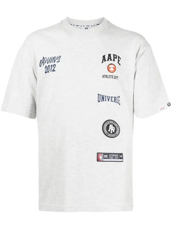 AAPE BY *A BATHING APE® Collegial-print Cotton T-shirt