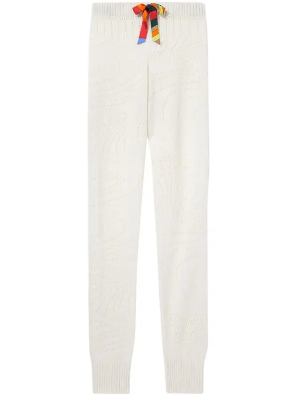 Emilio Pucci Pointelle-knit Cashmere Track Pants