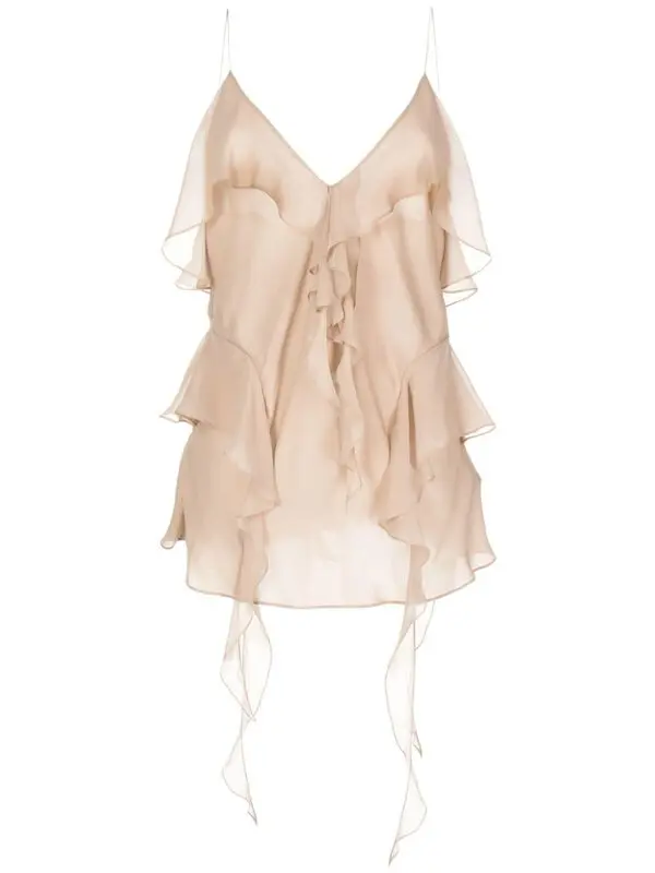 Khaite Draped Silk Top