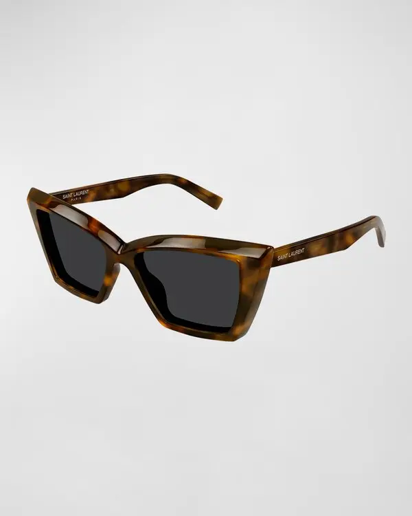 Saint Laurent Sl 657 Cat-eye Sunglasses - Shiny Medium Havana