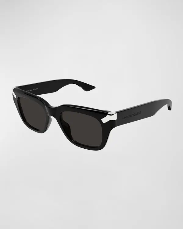 Alexander McQueen Acetate Rectangle Sunglasses
