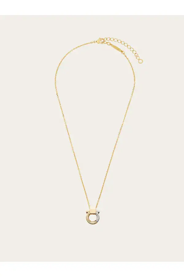 Ferragamo Gancini Pendant Necklace - Gold | Editorialist