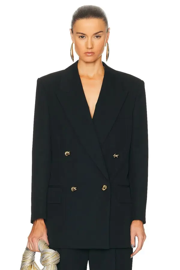 Bottega Veneta Sartorial Wool Twill Jacket - Black