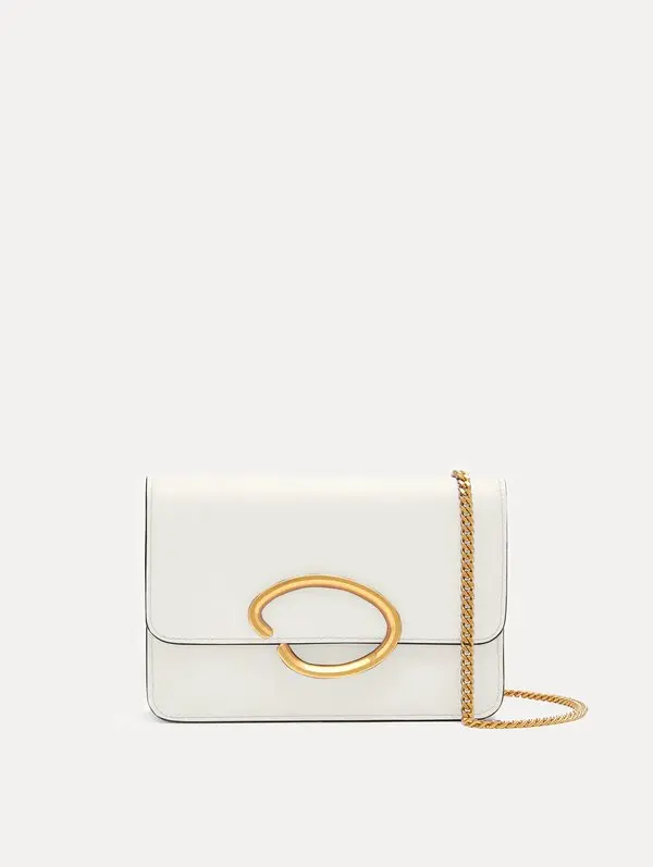 Oscar De La Renta Saffiano Leather Pochette - White