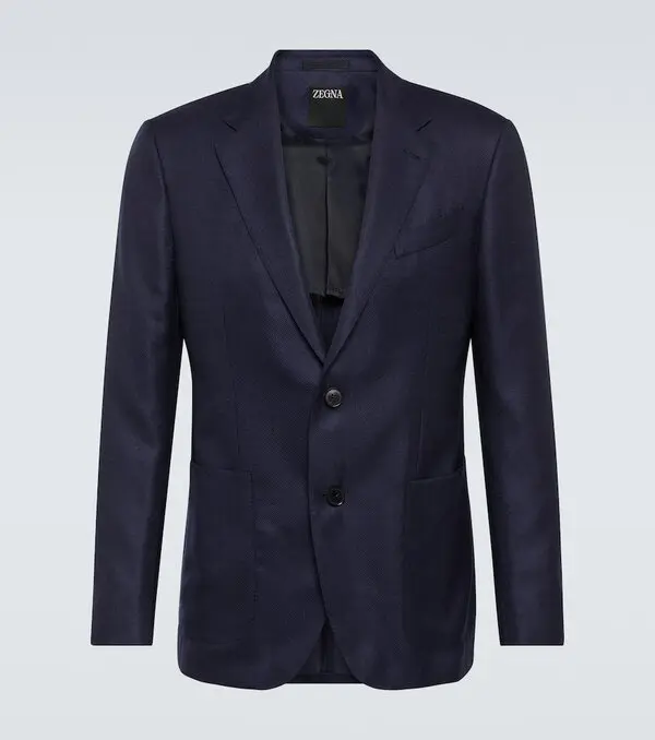 Zegna Cashmere And Silk Single-breasted Blazer