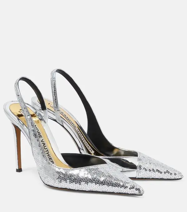 Alexandre Vauthier Sequined 105 Slingback Pumps