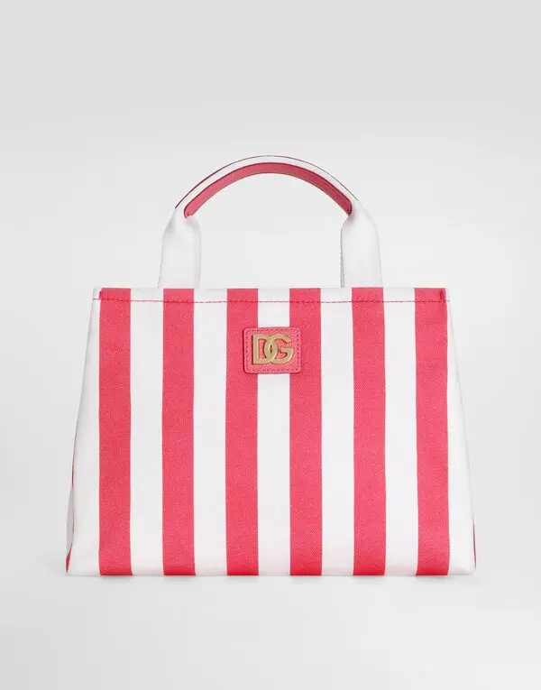 Dolce & Gabbana Striped Canvas Handbag