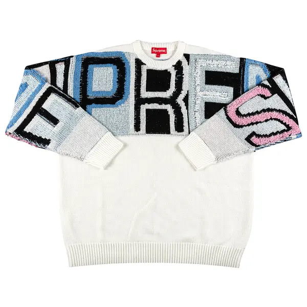 Supreme Chenille Logo Pullover - White
