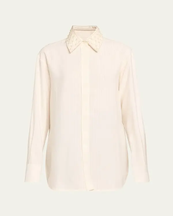 Golden Goose Journey Embellished Shirt - Heritage White