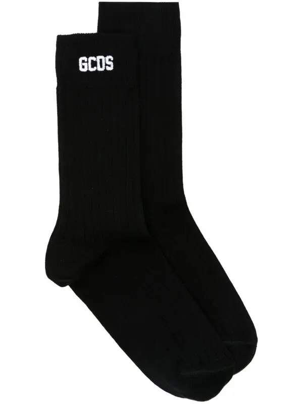 Gcds Logo-embroidered Ankle Socks