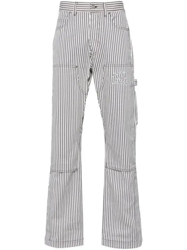 Amiri Striped Cotton Carpenter Trousers - Black