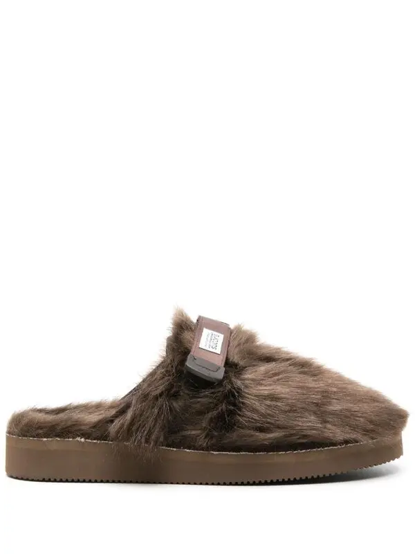 Suicoke Zavo Faux-fur Slippers - Brown