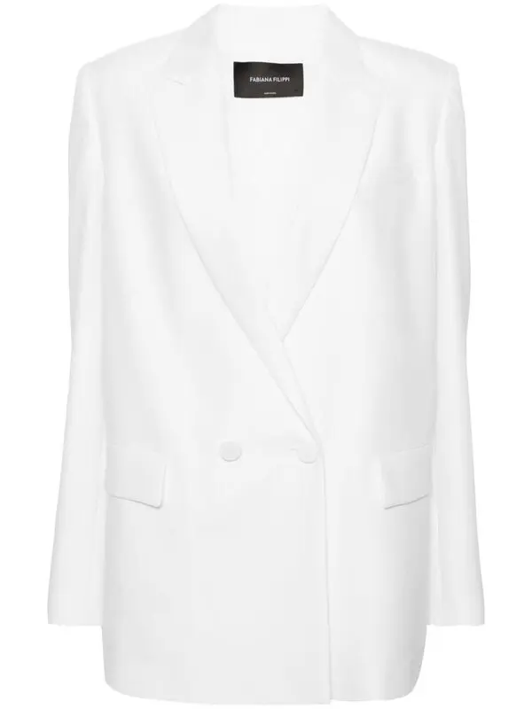 Fabiana Filippi Peak-lapels Double-breasted Blazer - White